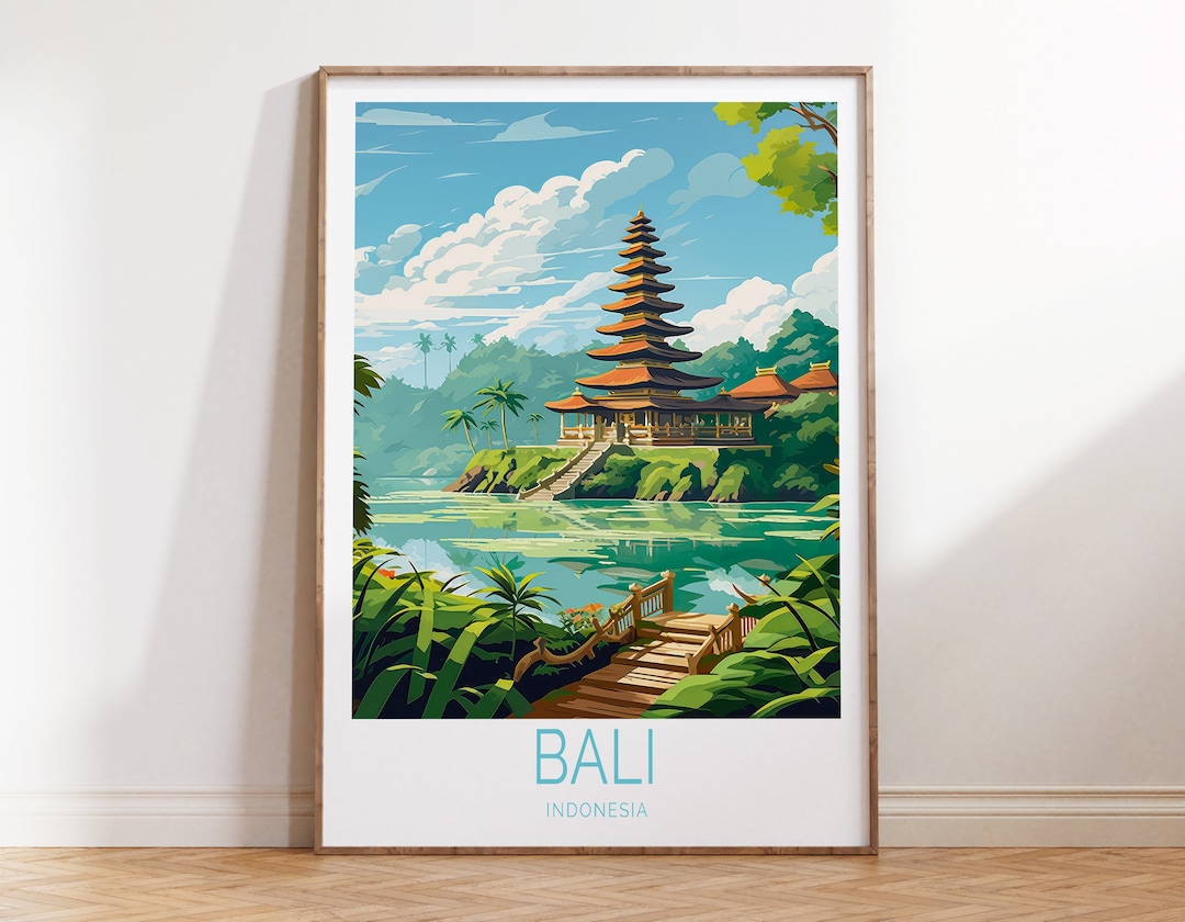 Bali Travel Poster, Bali Indonesia Poster, Bali Travel Wall Art ...