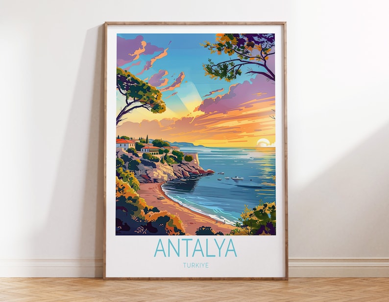 Antalya Turkey Travel Print, Turkey Wall Art, Antalya City Travel ...