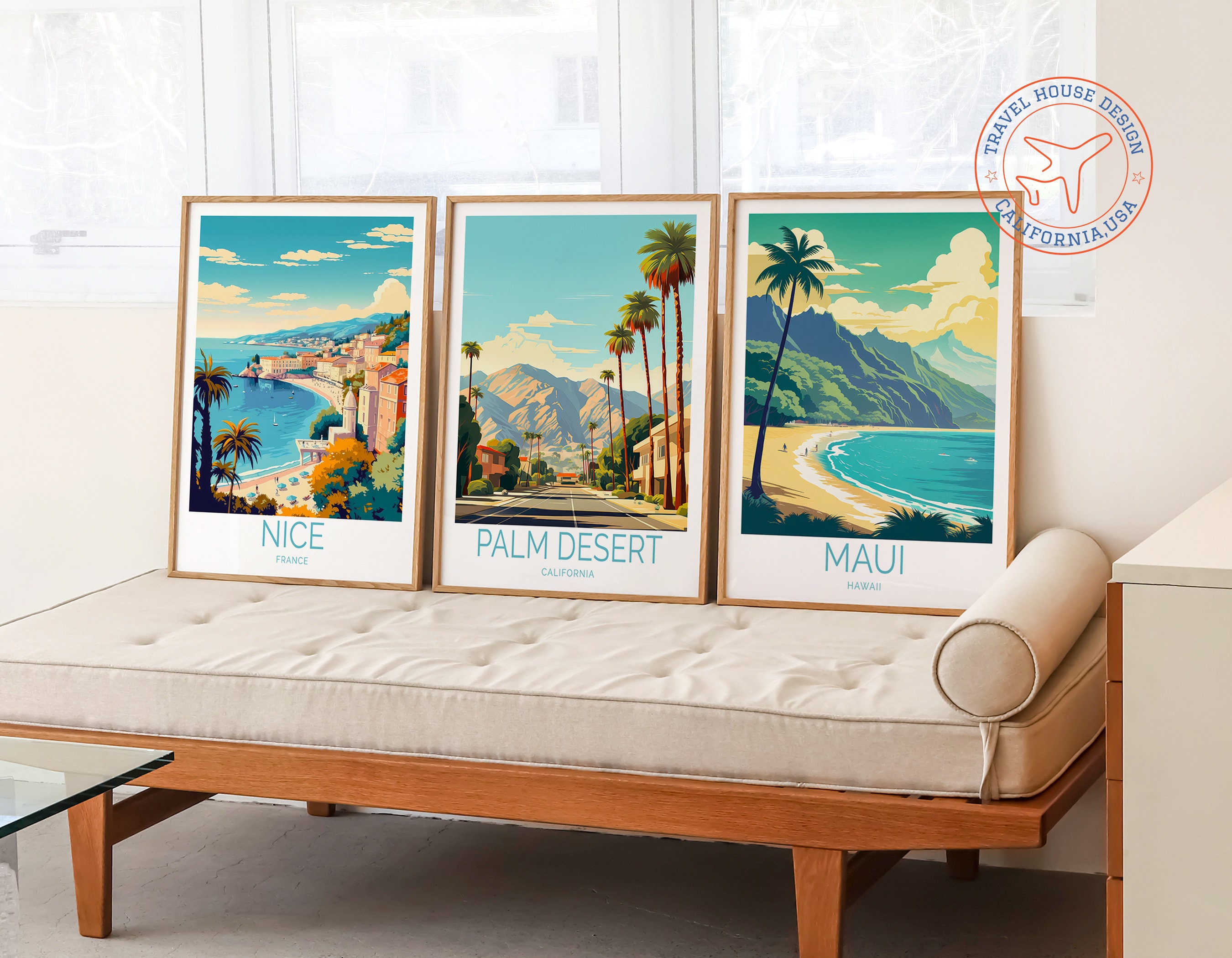 Palm Desert Travel Poster, Palm Desert California Wall Art, Palm Desert ...