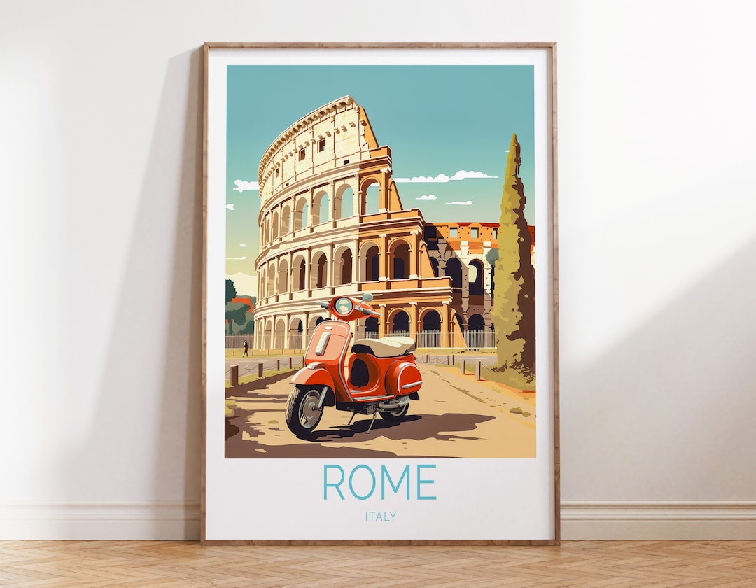 Rome Italy Travel Poster, Rome Italy Poster, Rome Italy Travel Wall Art ...