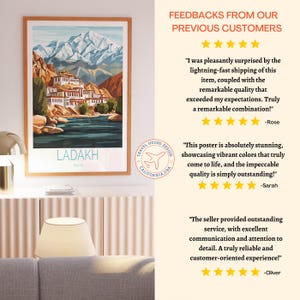 Ladakh India Travel Poster, India Travel Wall Art Print, Ladakh Travel ...