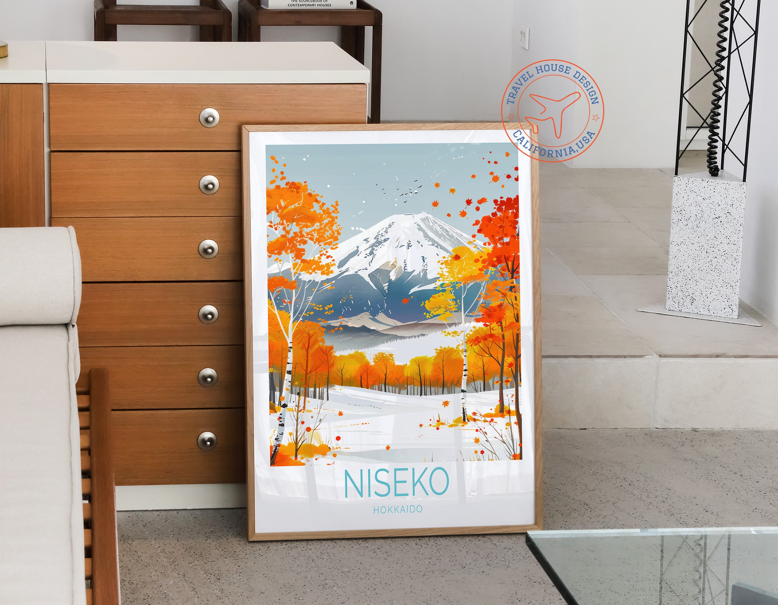 Niseko Travel Poster, Hokkaido Travel Wall Art, Hokkaido Niseko Travel ...