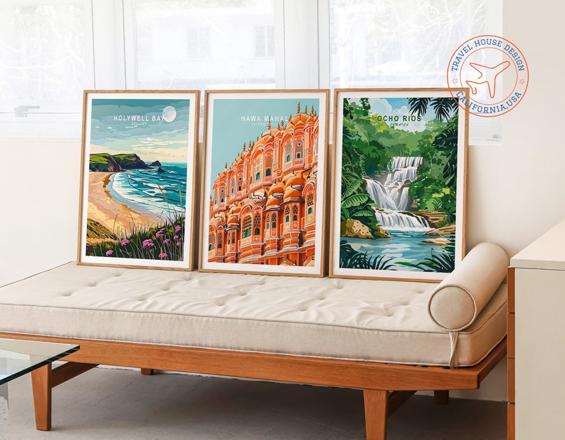 Hawa Mahal India Poster, Jaipur India City Wall Art, Hawa Mahal Palace ...