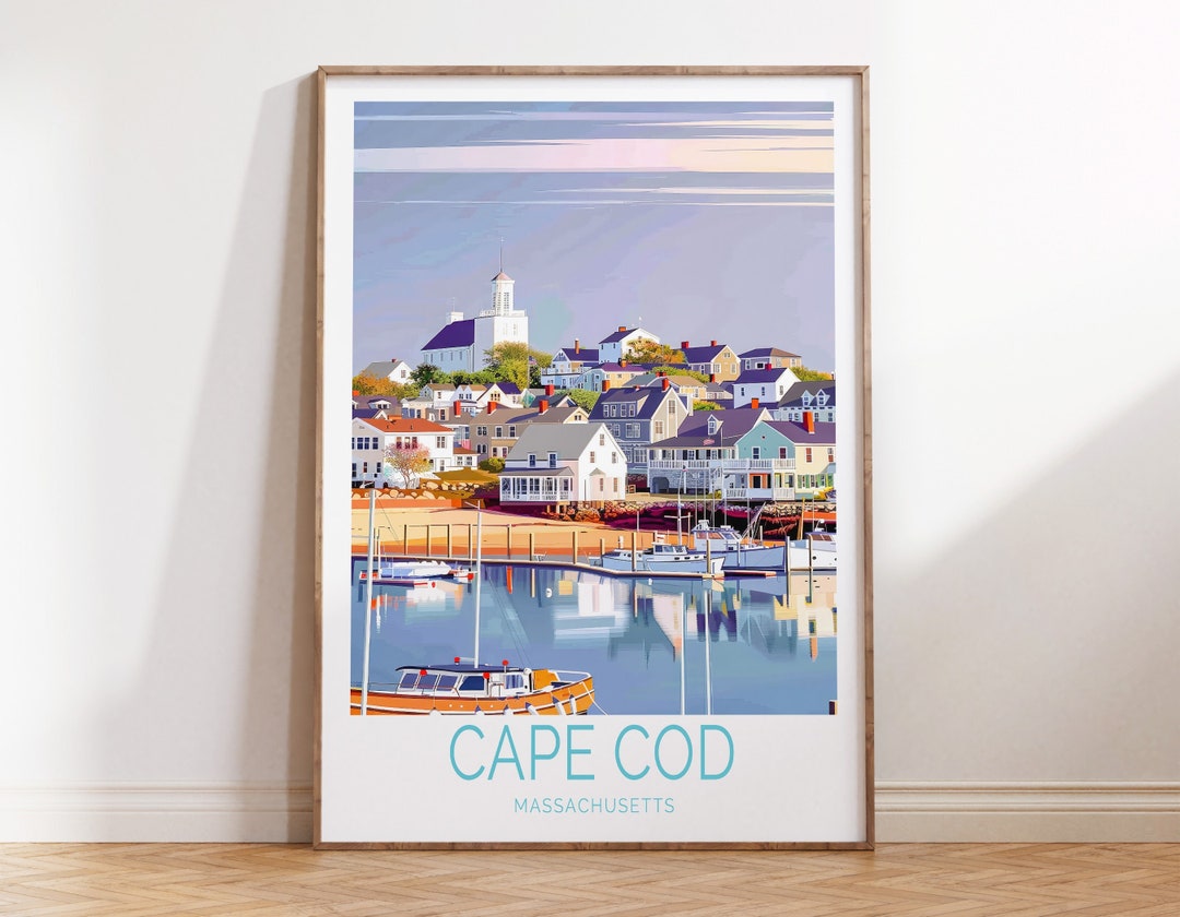 Cape Cod Travel Poster, Massachusetts Wall Art, Massachusetts Cape Cod ...