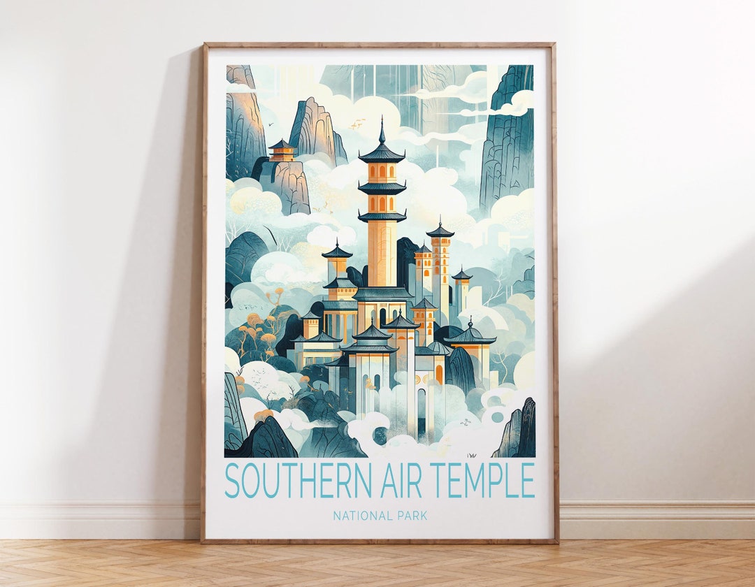 Southern Air Temple Travel Poster, National Park Wall Art, the Last ...