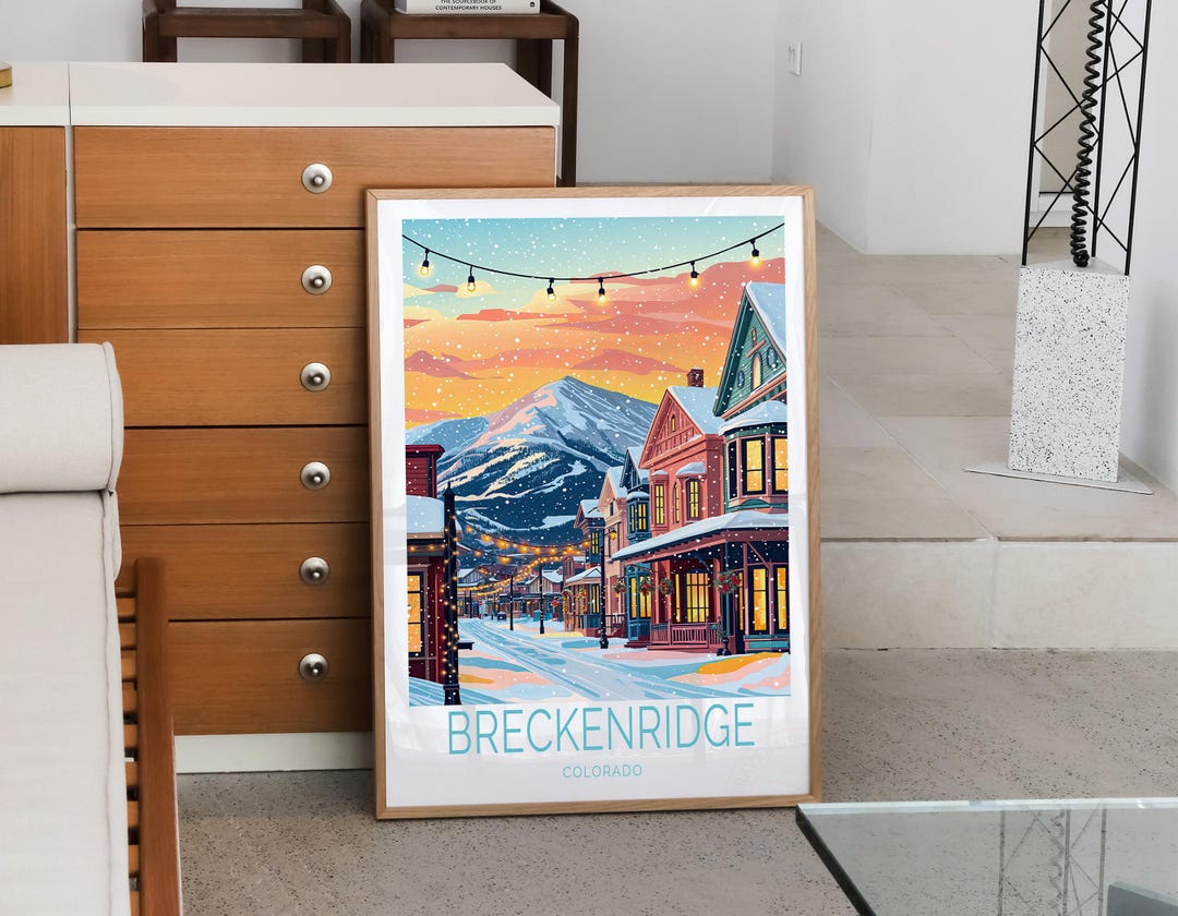 Breckenridge Colorado Travel Poster, Breckenridge Winter Wall Art ...