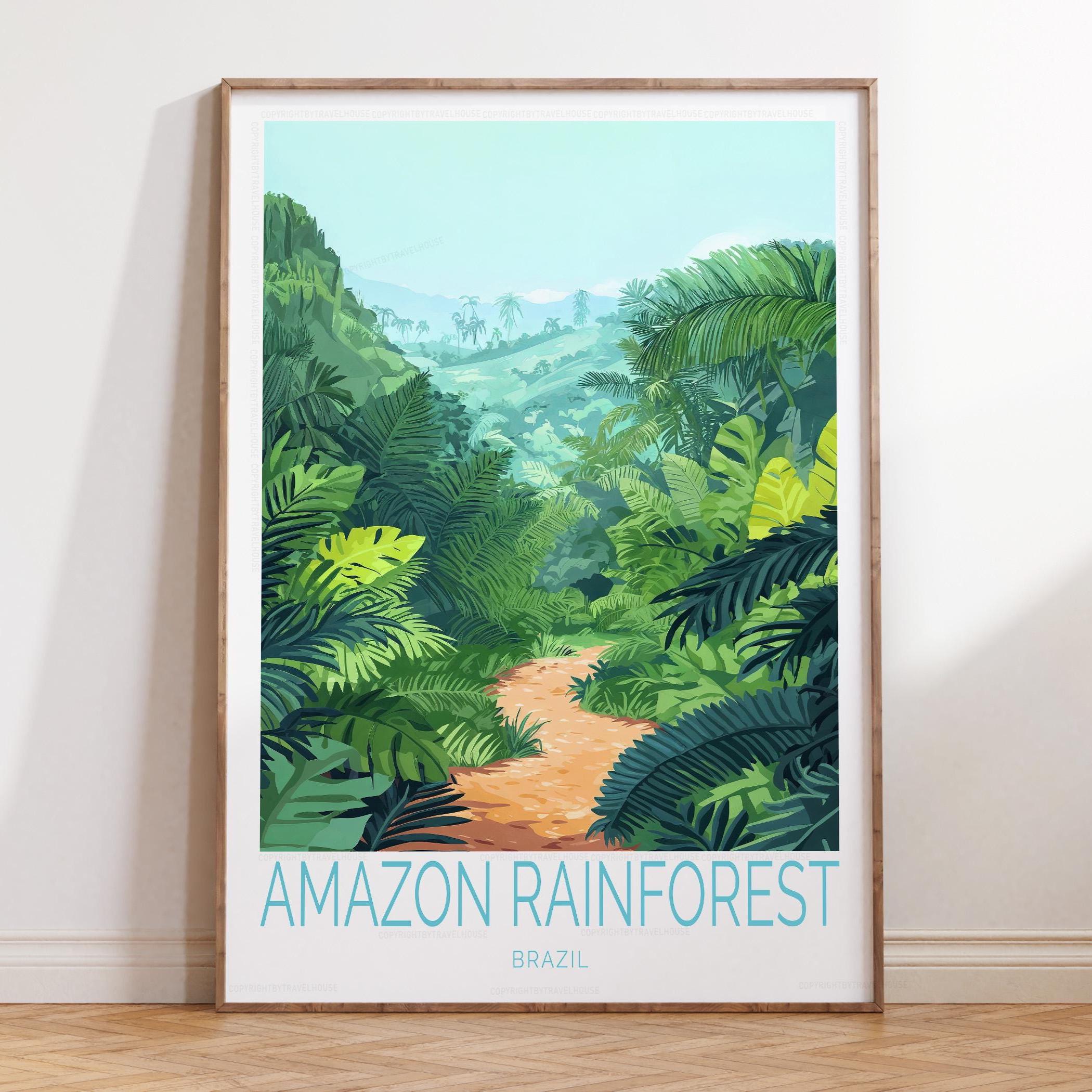 Amazon Rainforest Brazil Travel Print, Brazil Travel Poster, Amazon ...
