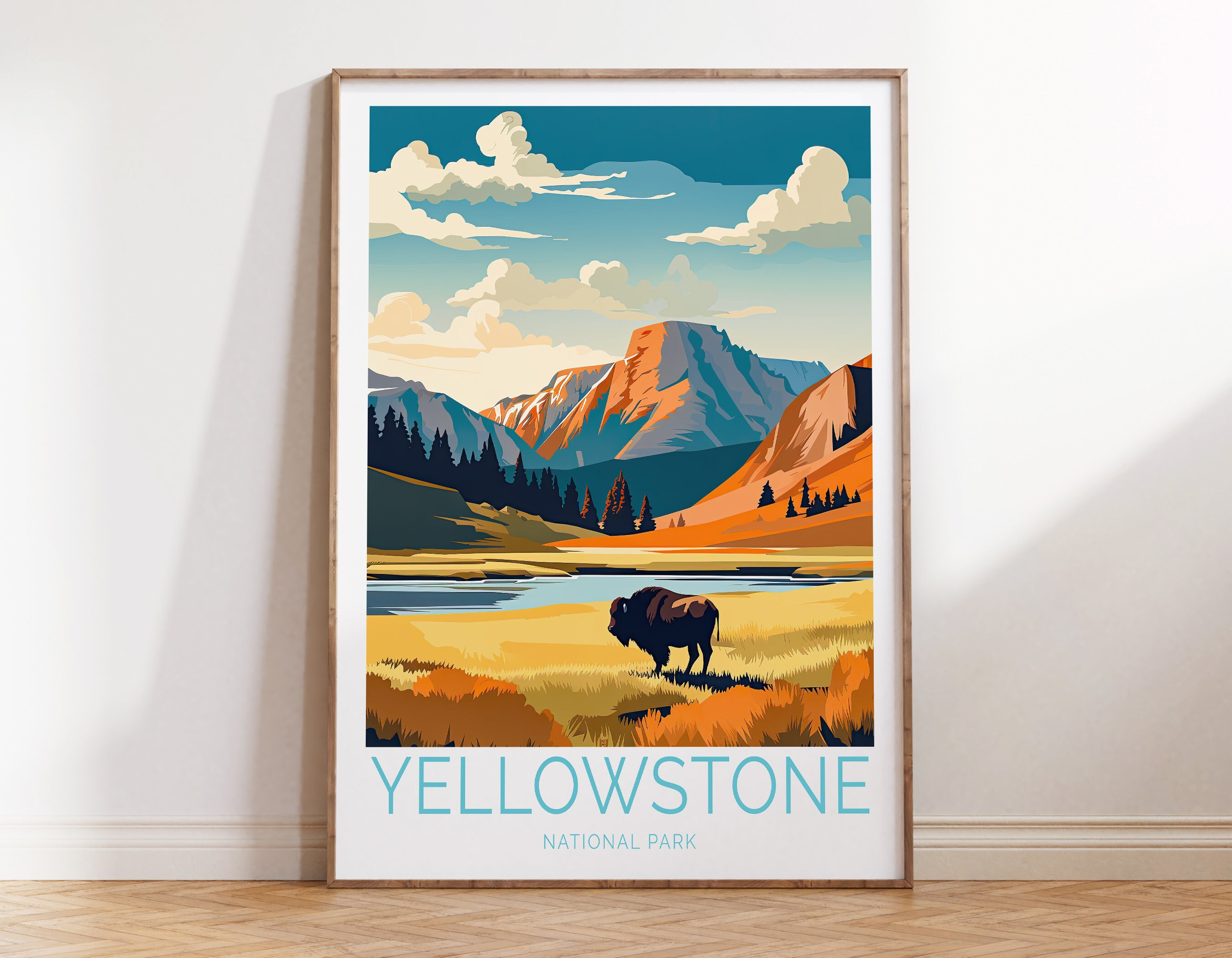 Yellowstone National Park, Yellowstone Poster, Yellowstone Travel Wall ...