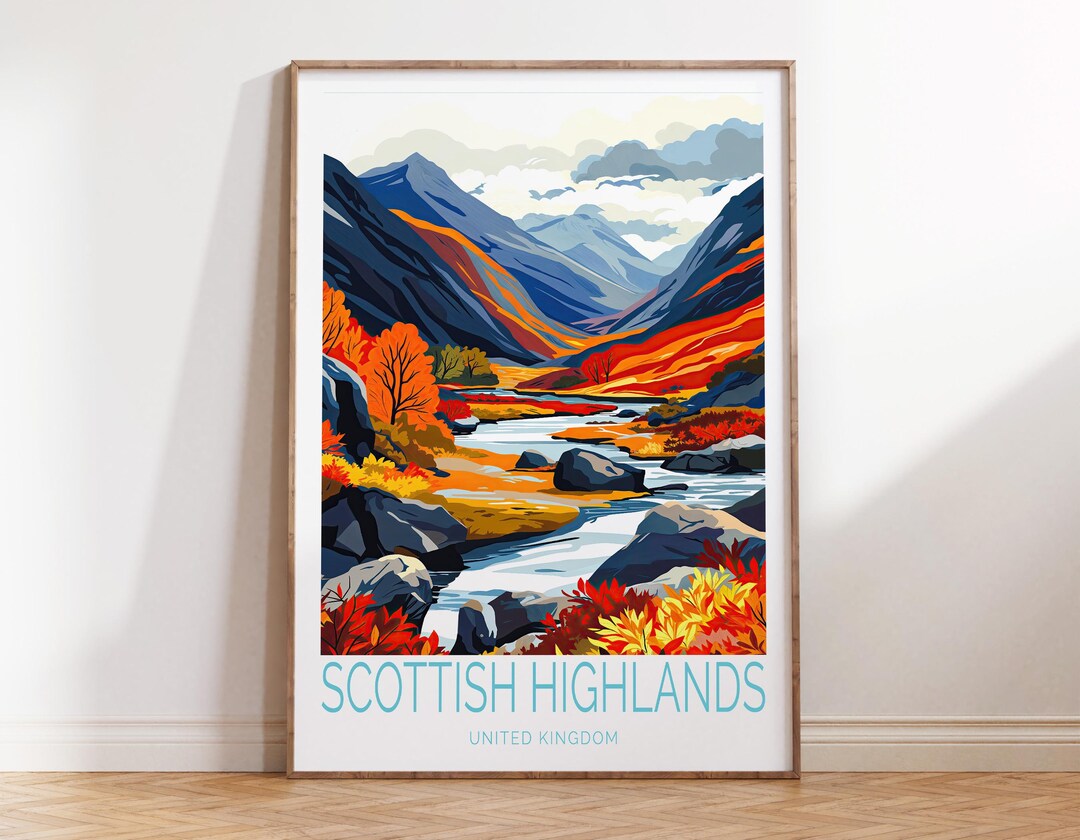 Scottish Highlands United Kingdom Poster, Scottish Highlands Travel ...