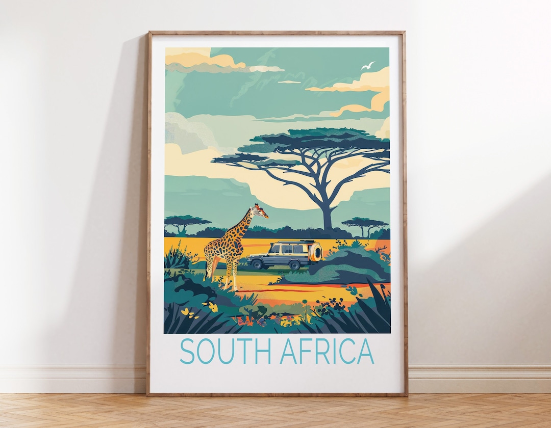 South Africa Travel Poster, Africa Wall Art, National Park Poster ...