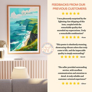 Cliffs of Moher Ireland Poster, Ireland Print, Cliffs of Moher Coast ...