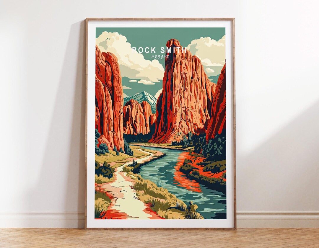 Rocky Smith Oregon Travel Poster, Rocky Smith Wall Art, Oregon City ...