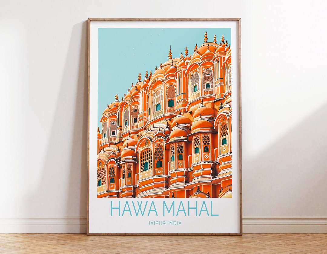 Hawa Mahal Travel Print, Jaipur India City Travel Wall Art, Hawa Mahal ...