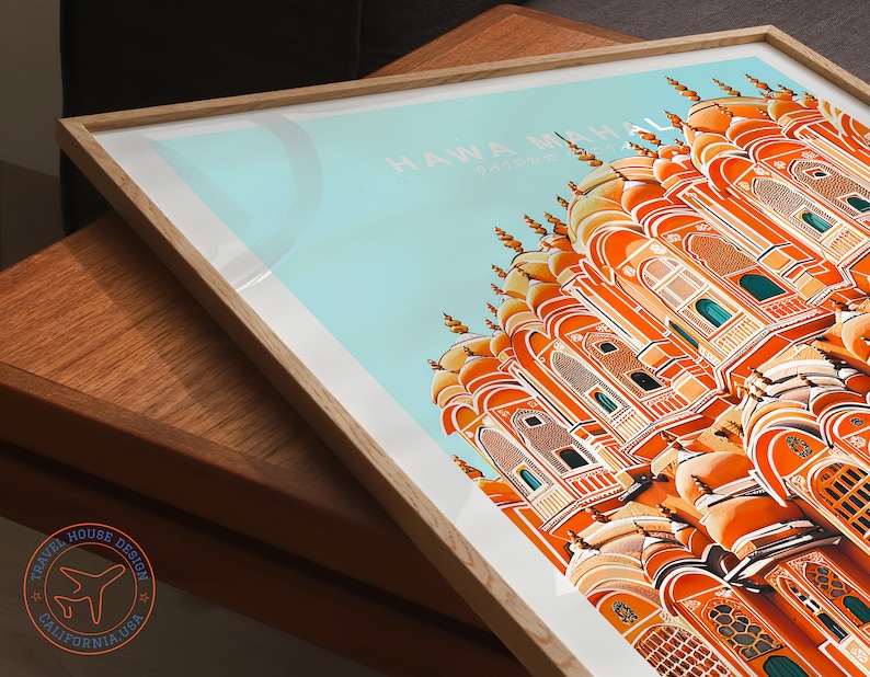 Hawa Mahal India Poster, Jaipur India City Wall Art, Hawa Mahal Palace ...