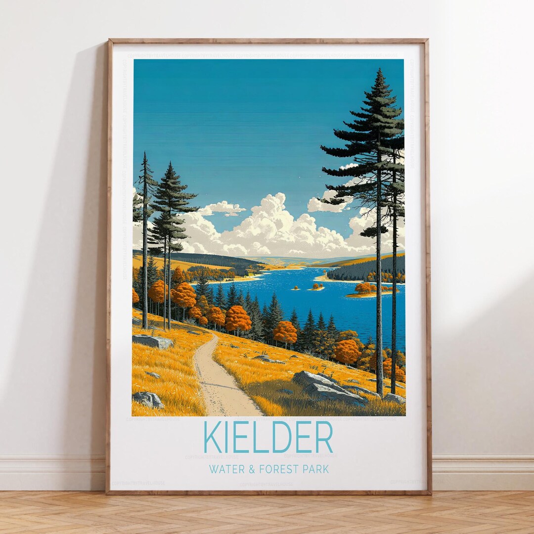 Kielder Water & Forest Park Travel Print, Water Forest Park Travel Wall ...