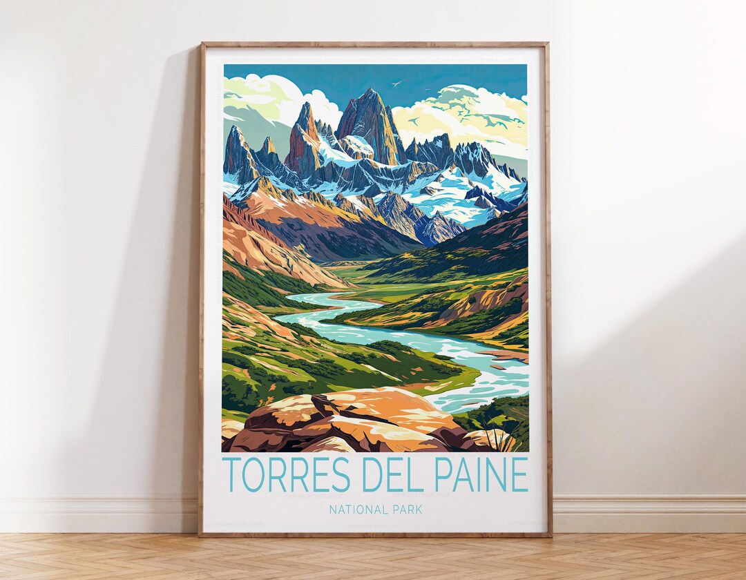 Torres Del Paine National Park Print, Chile Travel Wall Art, Patagonia ...