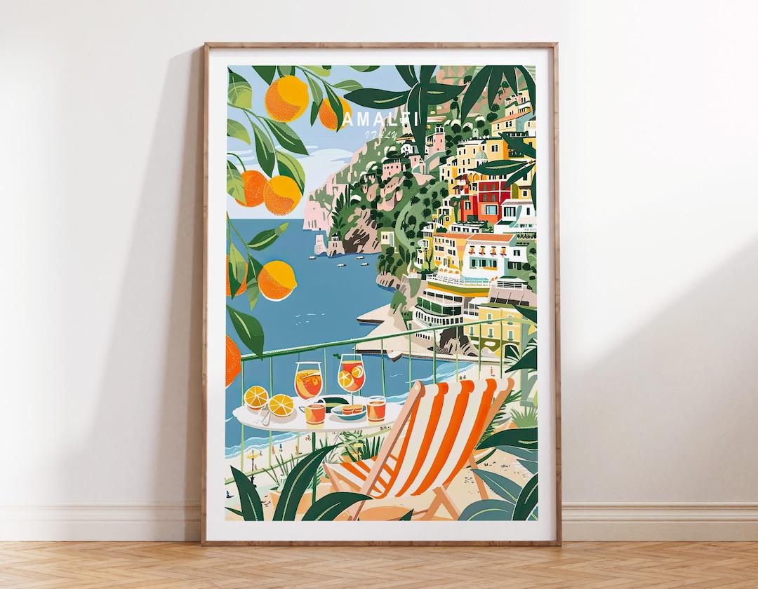 Amalfi Travel Print, Italy Amalfi Coast Wall Art, Amalfi Gifts, Italy ...