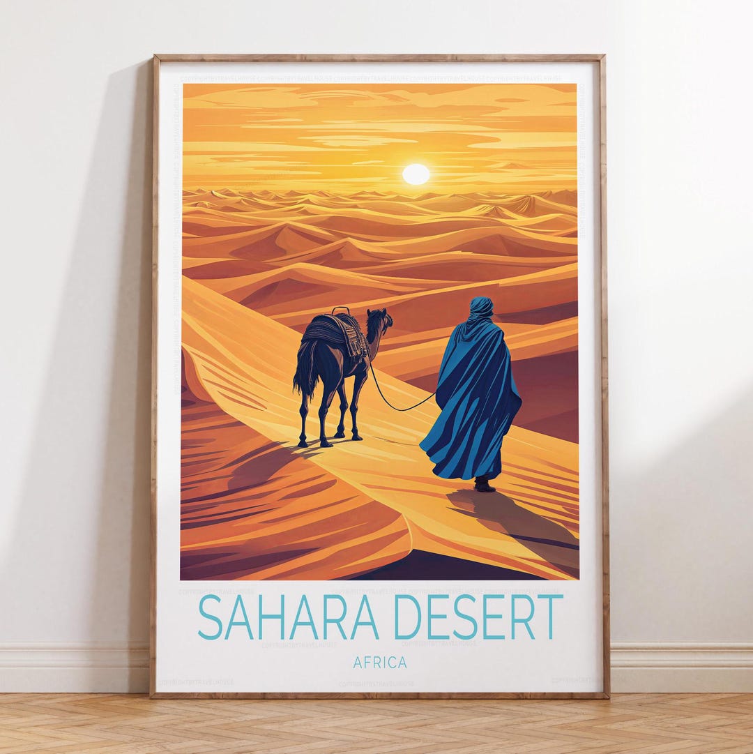 Sahara Desert Africa Travel Wall Art, Africa Travel Print, Sahara ...