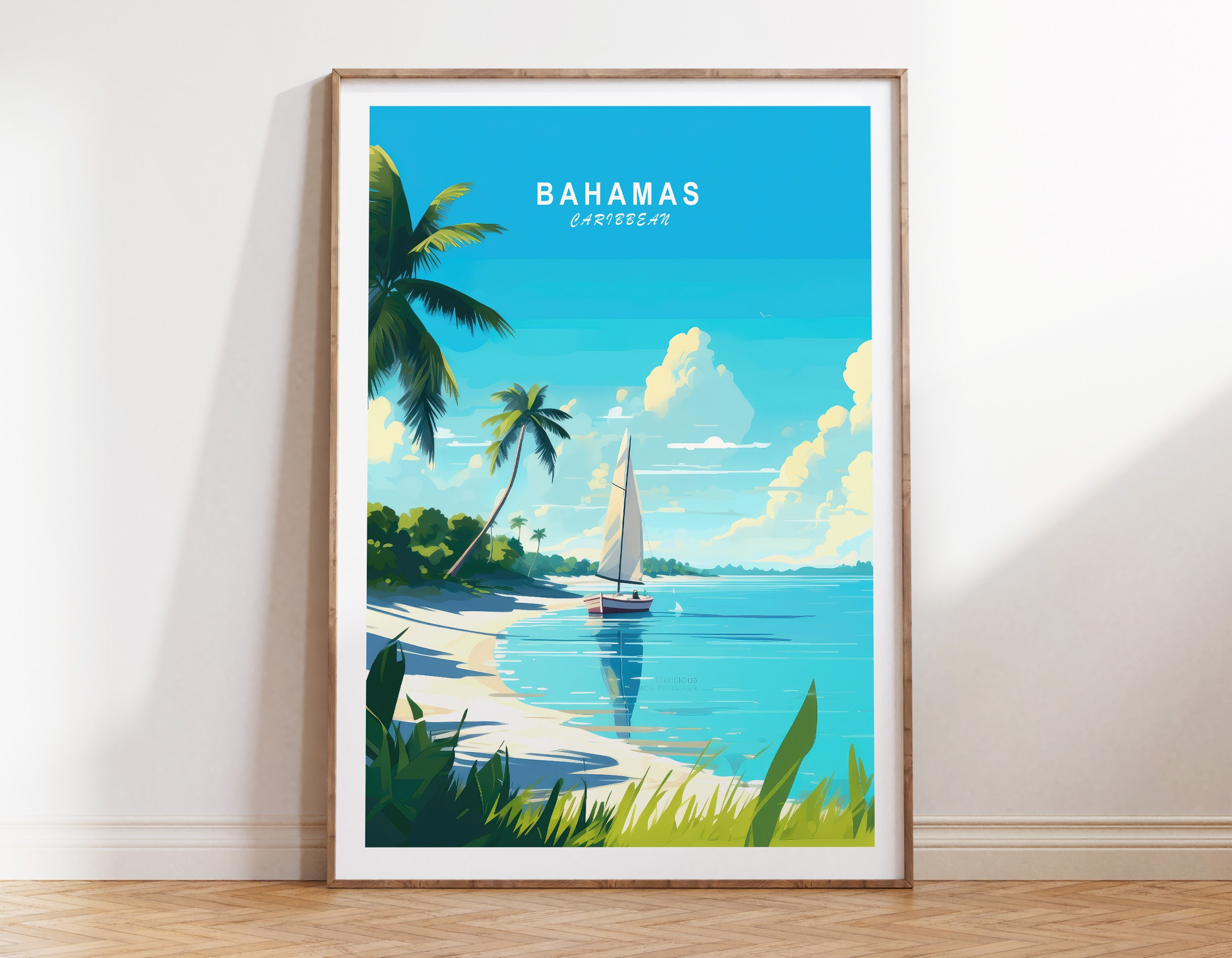 Bahamas Caribbean Travel Poster, Bahamas Caribbean Poster, Bahamas ...