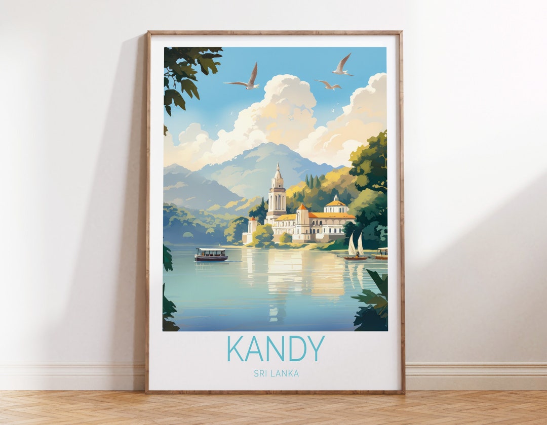 Kandy Sri Lanka Travel Poster, Kandy Sri Lanka Travel Illustrations ...