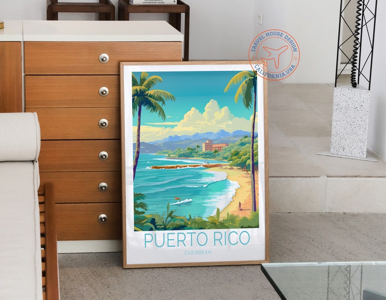 Puerto Rico Caribbean Travel Poster Puerto Rico Poster - Etsy