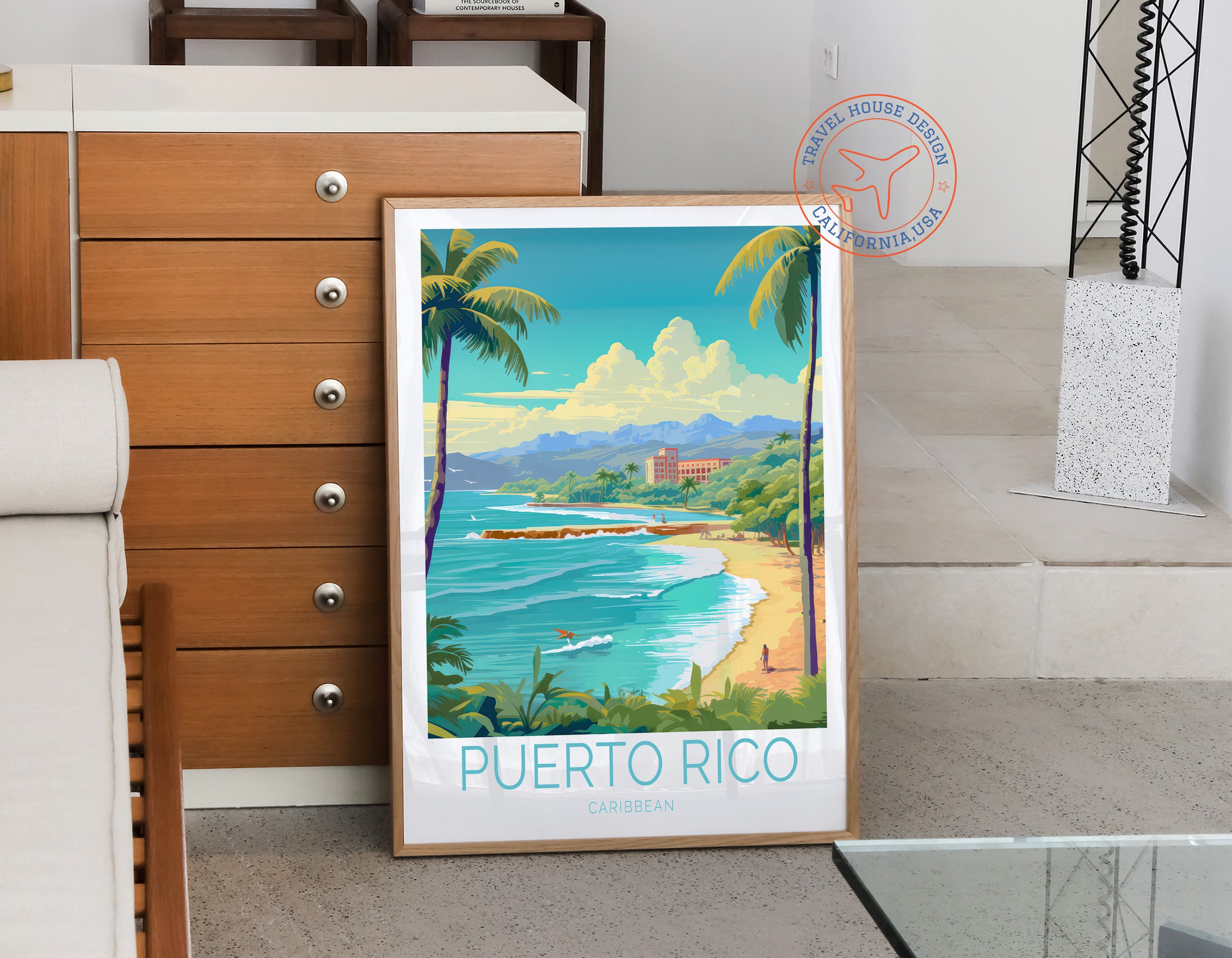 Puerto Rico Caribbean Travel Poster Puerto Rico Poster - Etsy