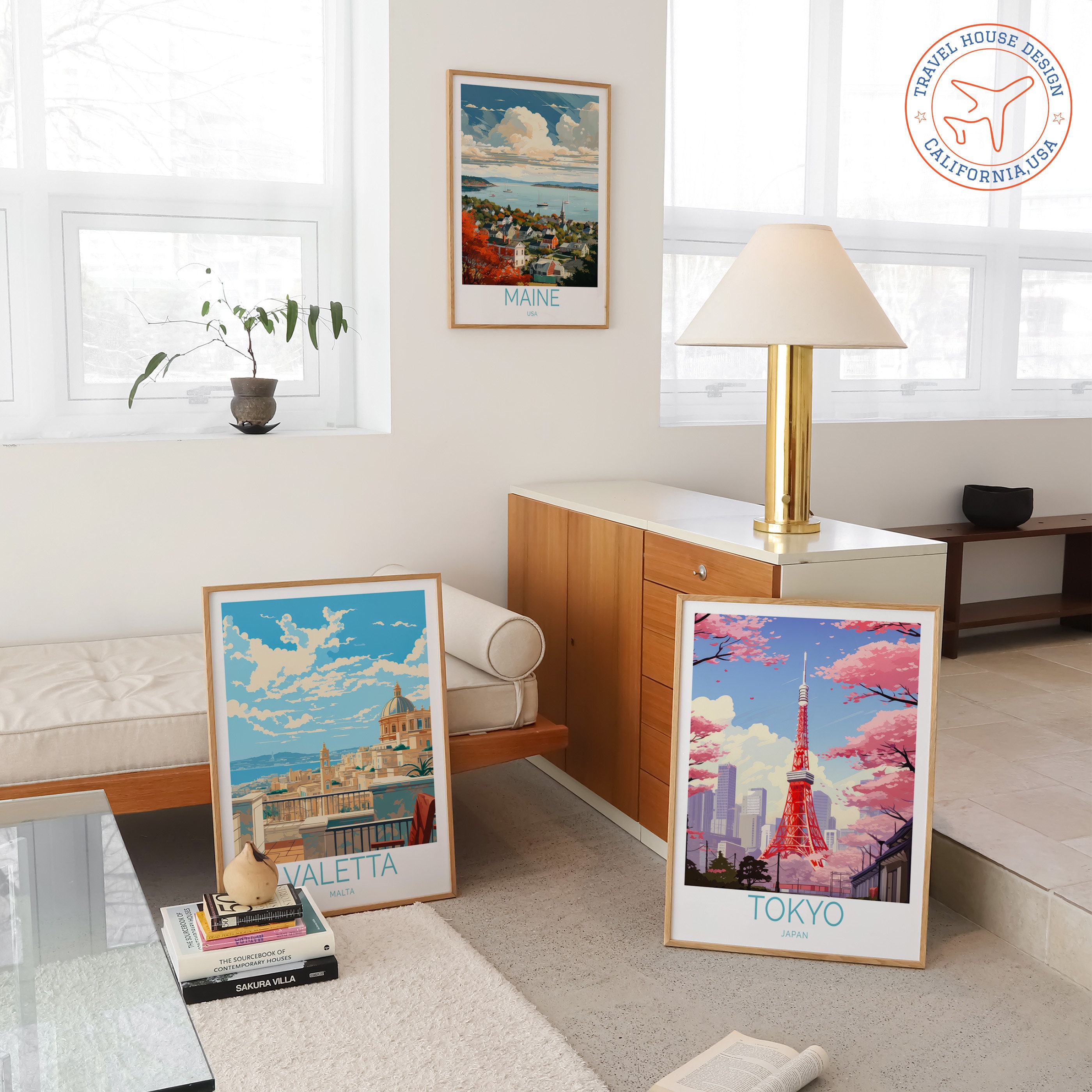 Tokyo Tower Japanese Travel Poster, Tokyo Japan Poster Wall Art, Tokyo ...