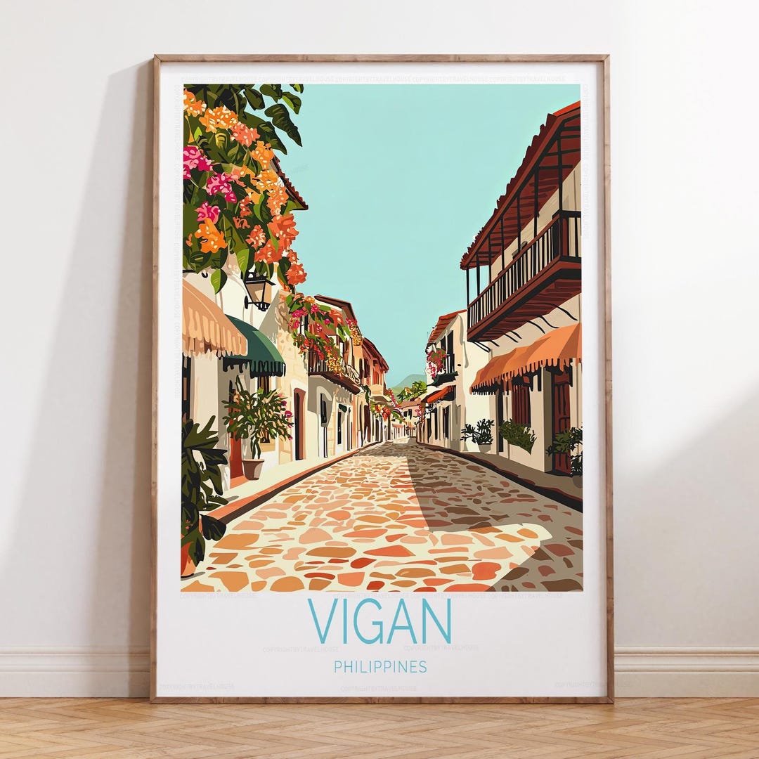 Vigan Philippines Travel Print, Philippines Travel Poster, Vigan Travel ...