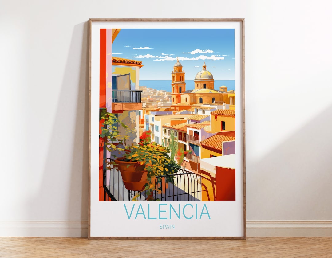 Valencia Spain Travel Poster Valencia Travel Poster, Valencia Spain ...