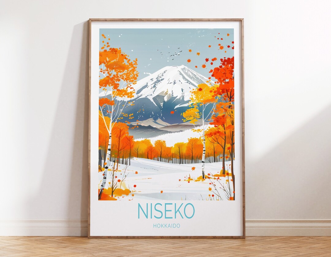 Niseko Travel Poster, Hokkaido Travel Wall Art, Hokkaido Niseko Travel ...