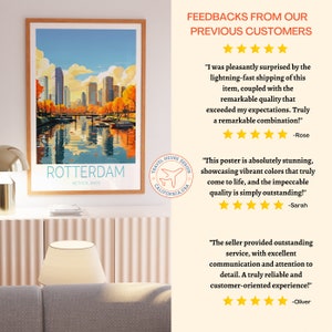 Rotterdam Netherlands Travel Poster, Netherlands Poster, Rotterdam ...