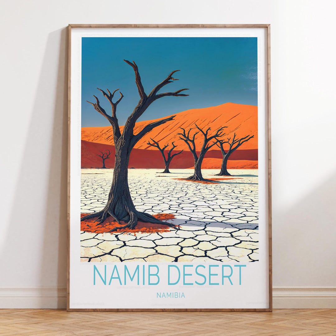 Namib Desert Travel Print, Namibian Africa Travel Poster, Namib Desert ...