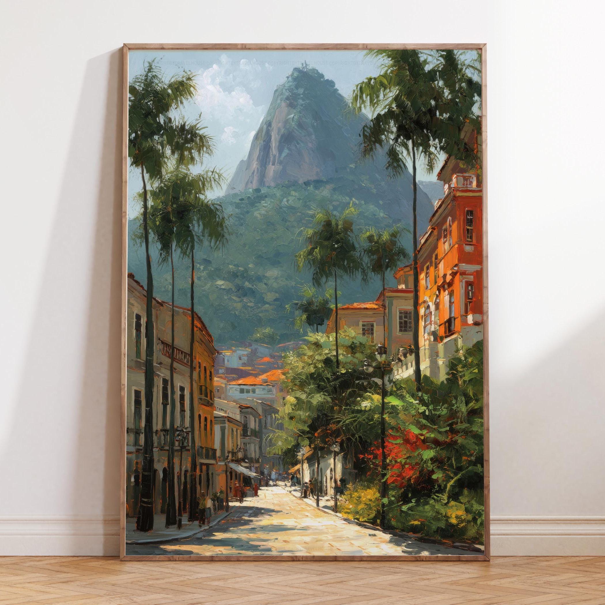 Rio De Janeiro Brazil Oil Painting – Rio De Janeiro Travel Poster ...