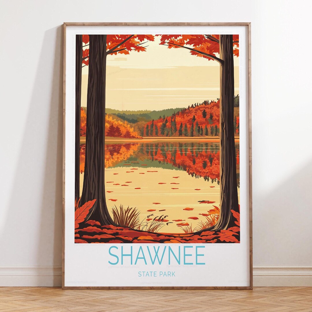 Shawnee State Park Travel Poster, State Park Travel Print, Shawnee ...