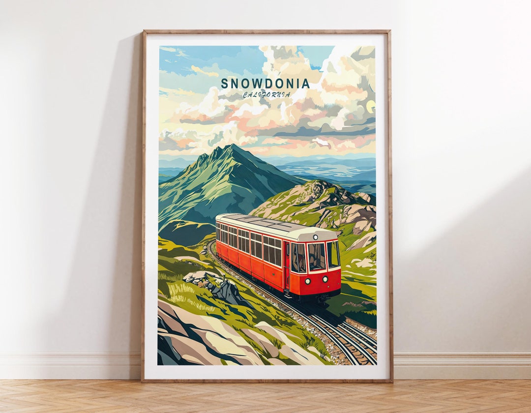 Snowdonia Wales Custom Travel Poster, Snowdonia National Park Print ...