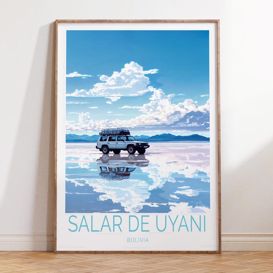 Salar De Uyuni Bolivia Travel Wall Art, Bolivia Travel Poster, Saler De ...