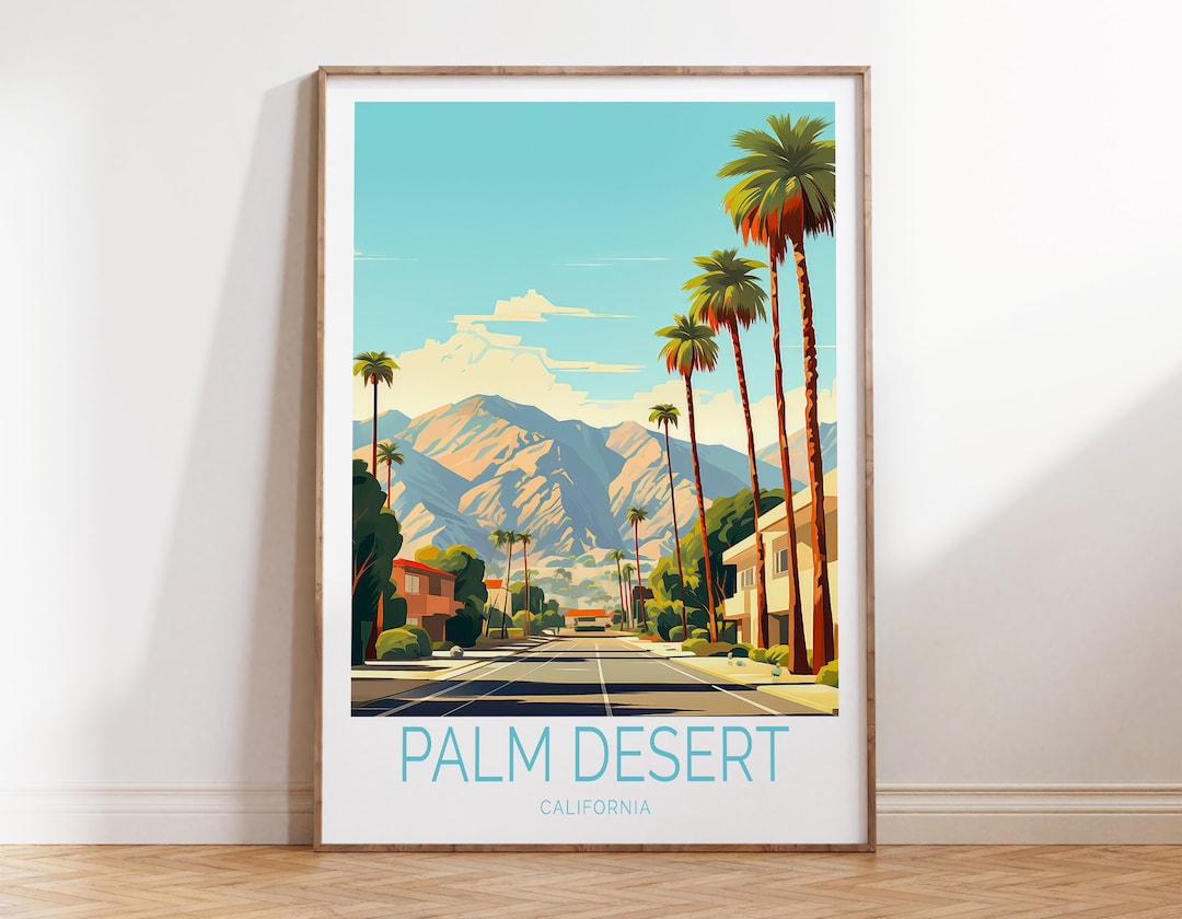 Palm Desert Travel Poster, Palm Desert California Wall Art, Palm Desert ...