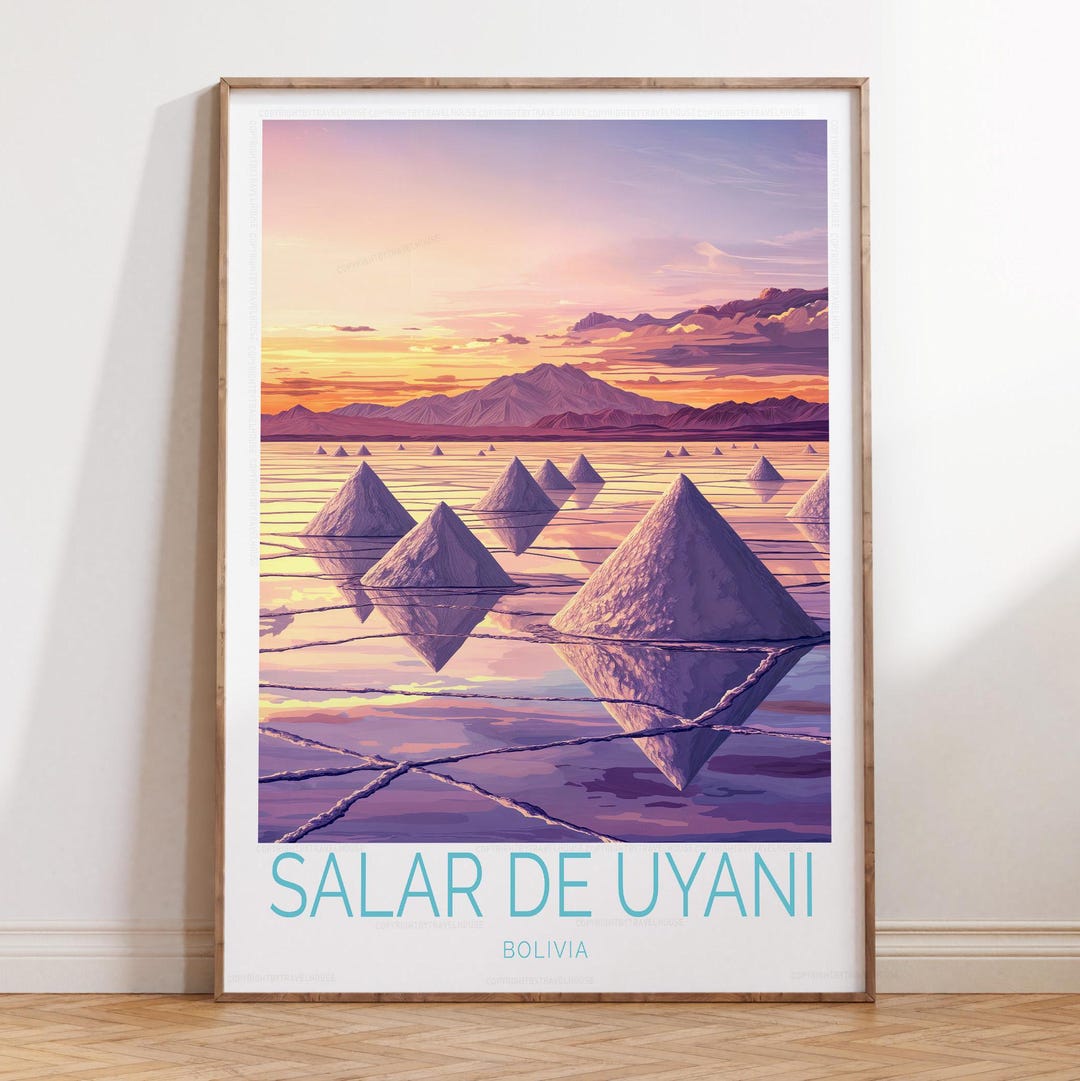 Salar De Uyuni Travel Print, Salar De Uyuni Bolivia Wall Art Print ...