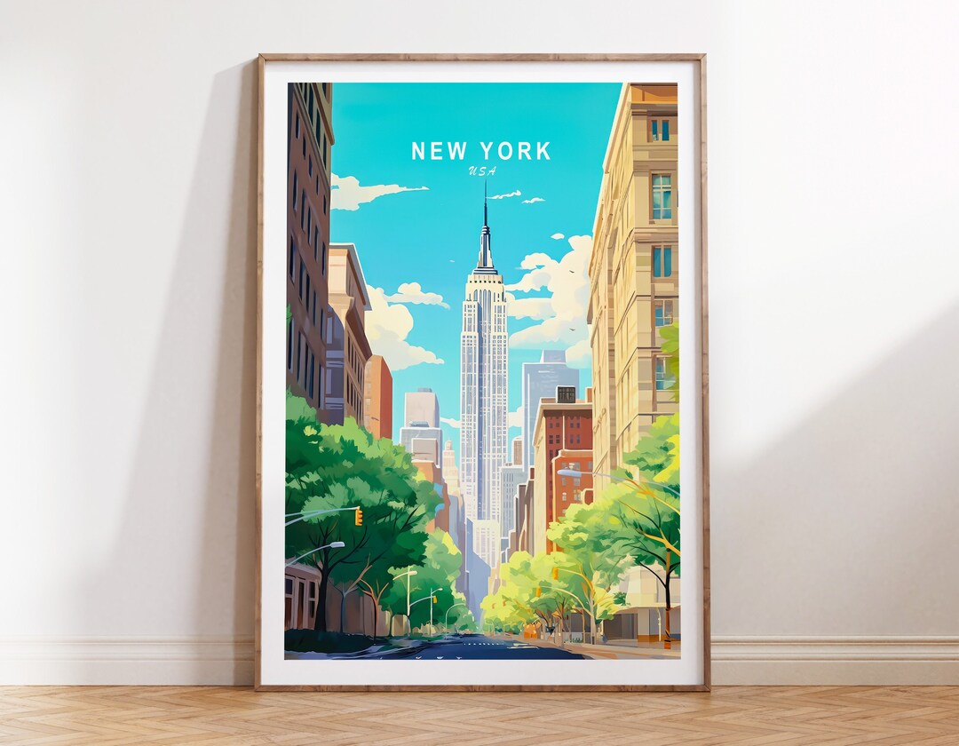 New York Travel Poster, New York Brooklyn Poster, New York Brooklyn ...