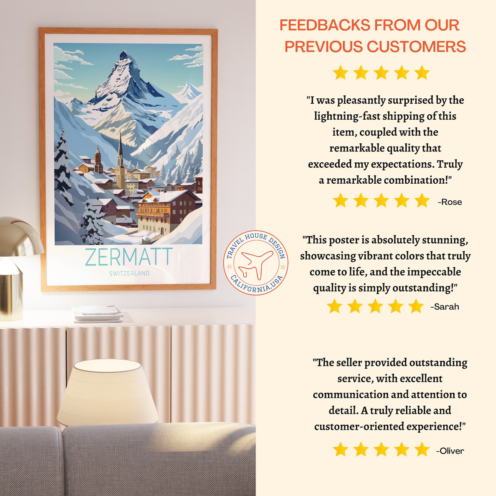 Zermatt Switzerland Travel Poster, Zermatt Switzerland Winter Poster ...