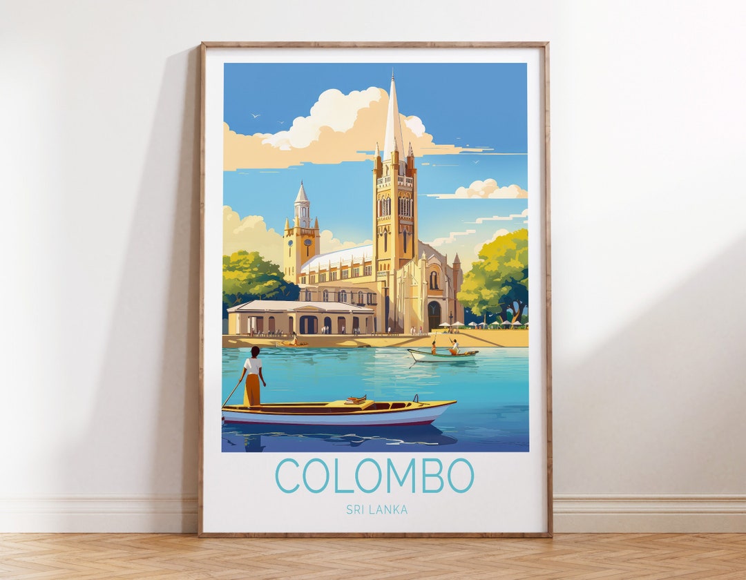 Colombo Sri Lanka Travel Poster, Colombo Sri Lanka Travel Illustrations ...