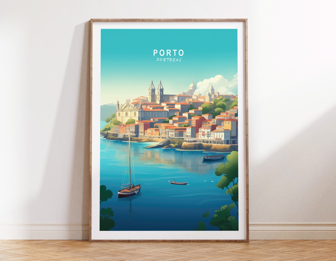 Porto Portugal Travel Poster, Porto Portugal Poster, Porto Portugal ...