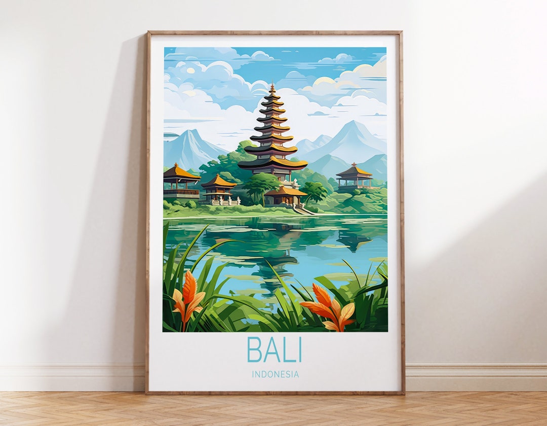 Bali Indonesia Travel Poster, Bali Travel Poster, Bali Travel Wall Art ...