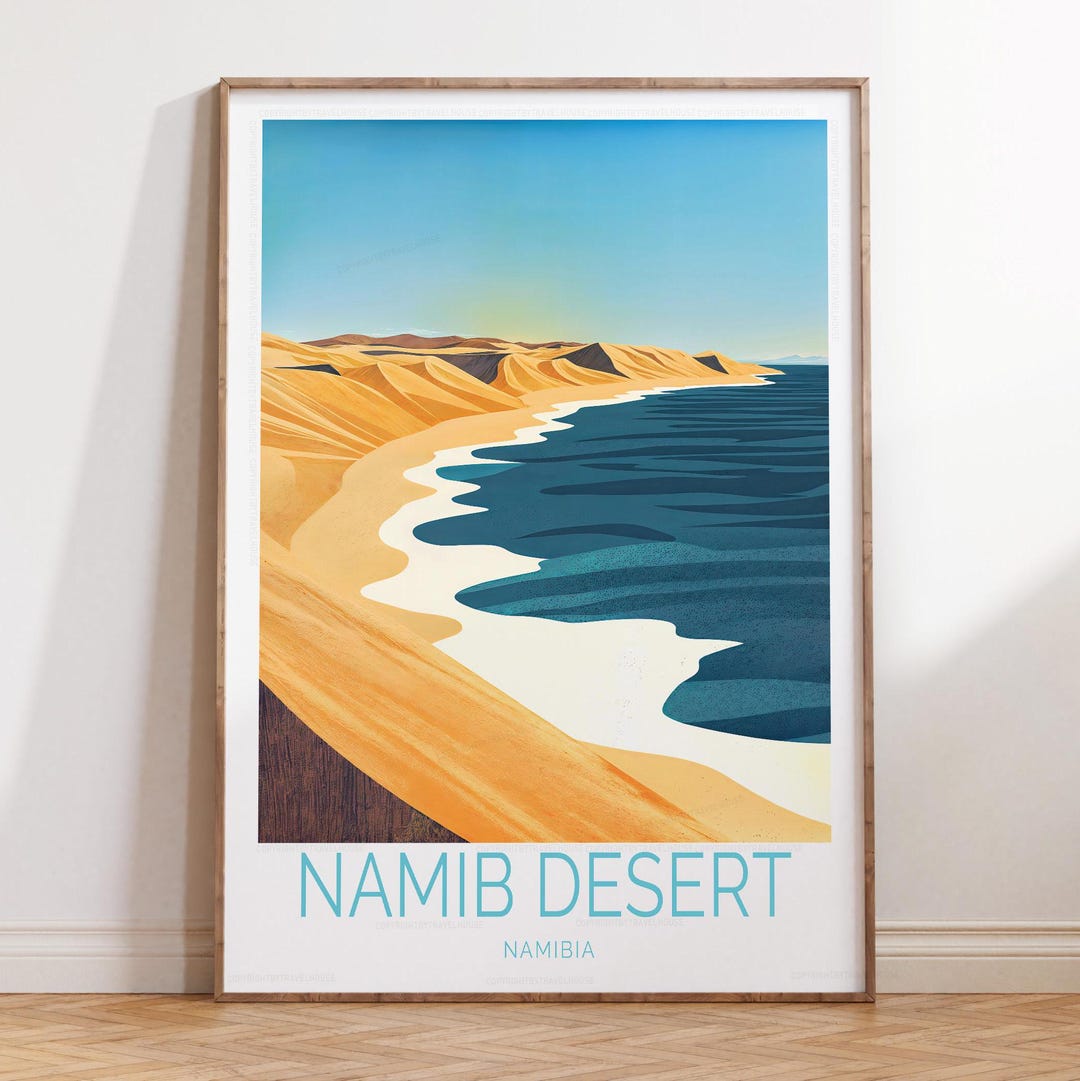 Namib Desert Namibia Travel Poster, Namib Desert Africa Travel Print ...