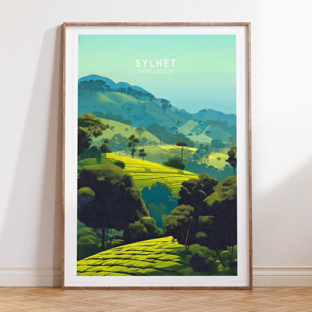 Sylhet Wall Art Print, Sylhet Bangladesh Travel Poster, Bangladesh ...