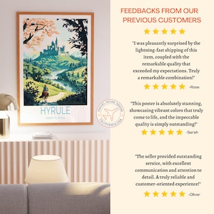 The Legend of Zelda Poster, Hyrule Great Plateau Wall Art, Hyrule ...