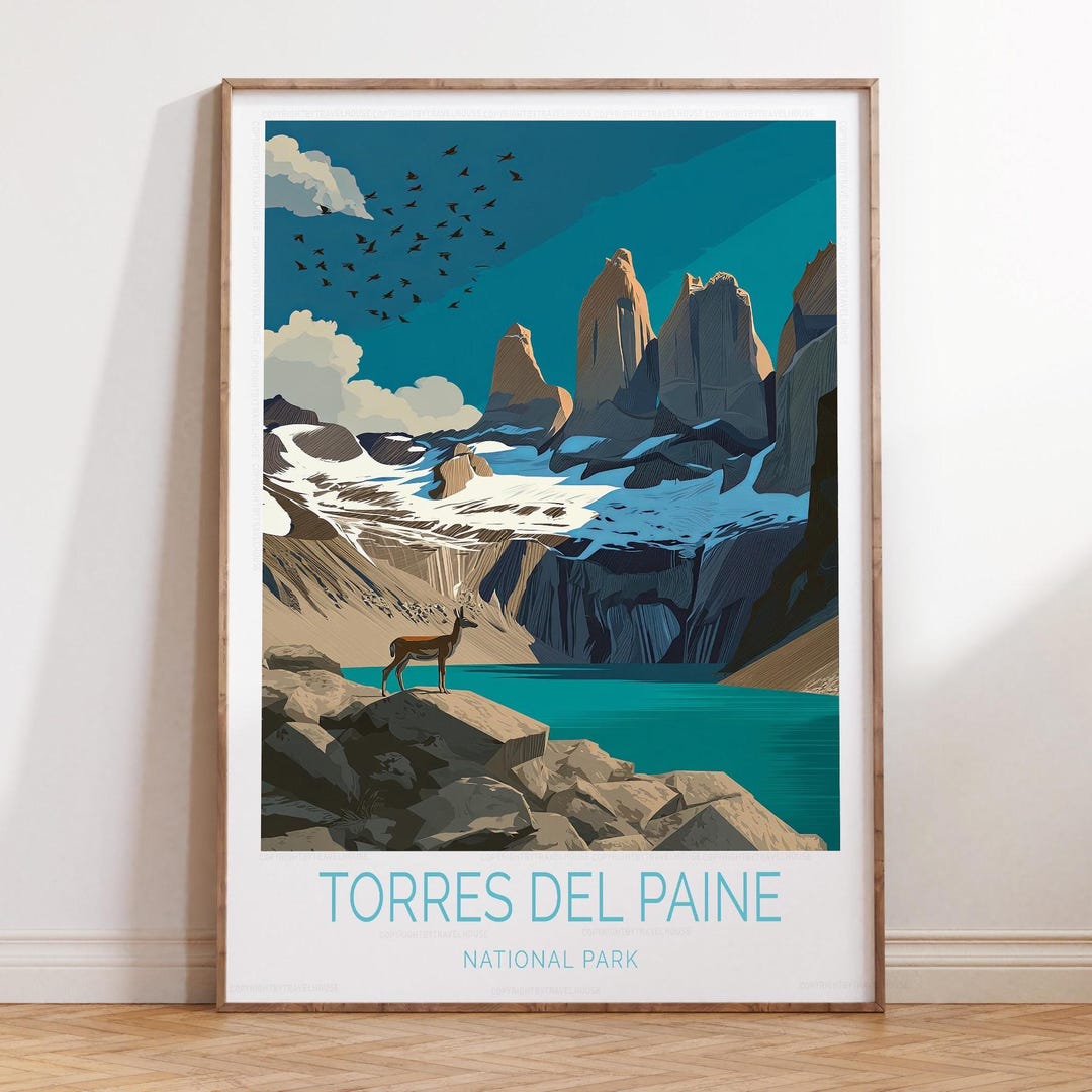Torres Del Paine Travel Print, Torres Del Paine Travel Poster, Torres ...