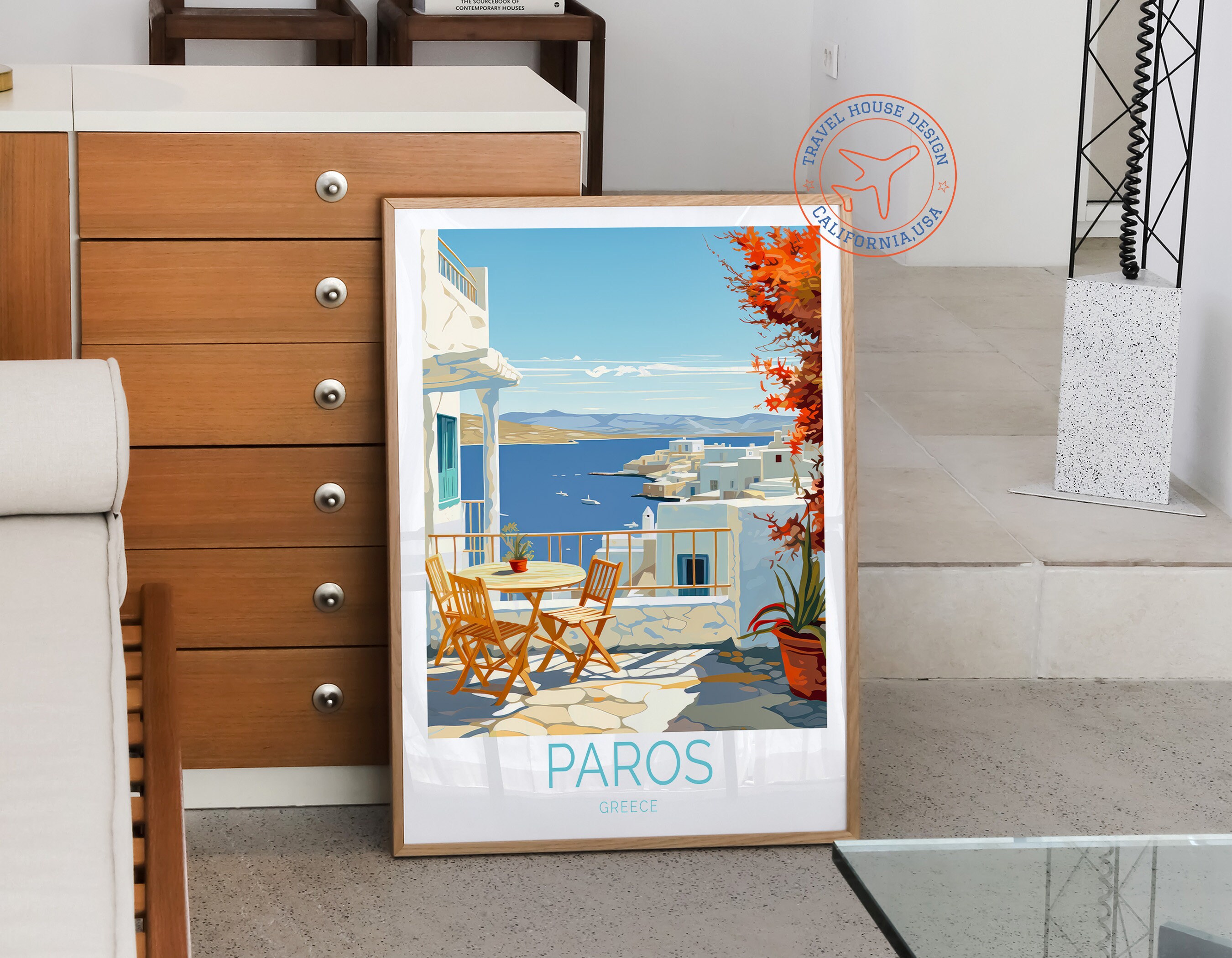 Paros Greece Travel Poster Paros Greece Poster Paros Greece - Etsy