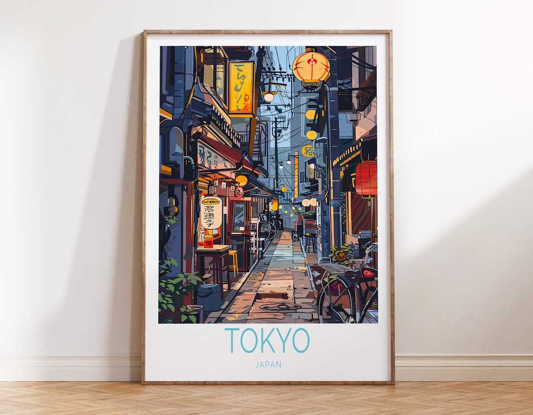 Tokyo Japan Poster, Japan Travel Print, Tokyo Wall Art, Japanese Travel ...