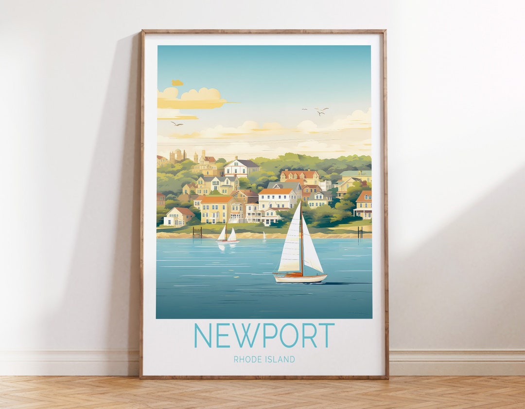 New Port Travel Poster, New Port Rhode Island Poster, New Port Travel ...